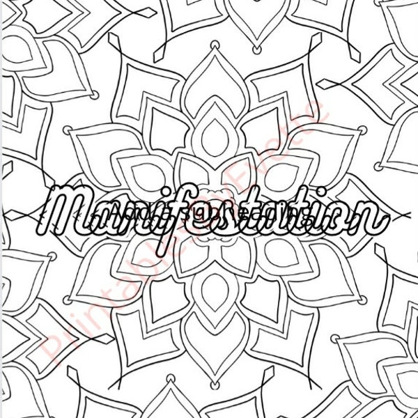 Manifestation Coloring Page - Etsy