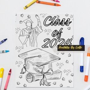 Graduating Male Coloring Page L Graduation Class of 2024 L Gift for ...
