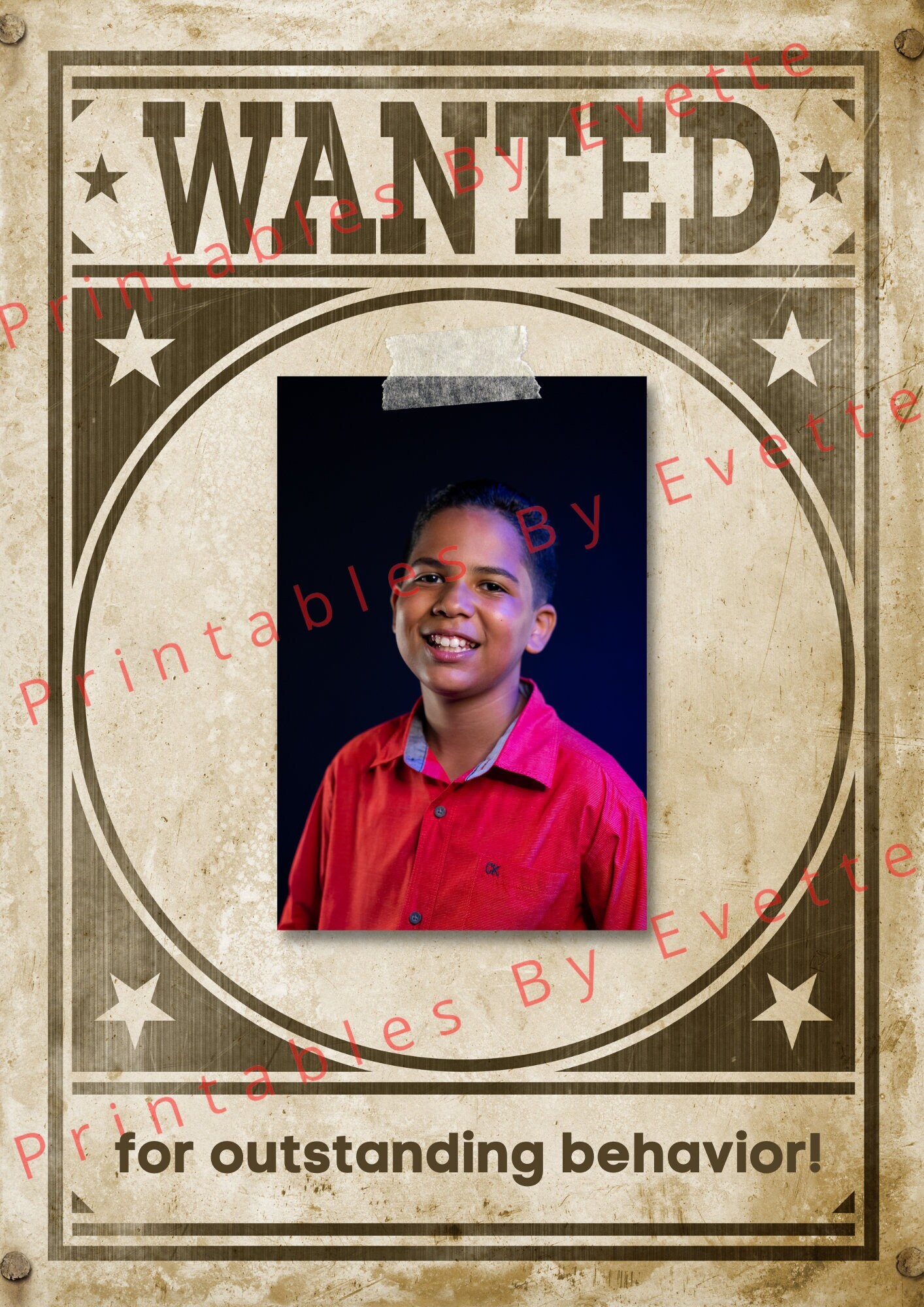 Wanted for Outstanding Behavior Certificate Instant Download. Reward ...