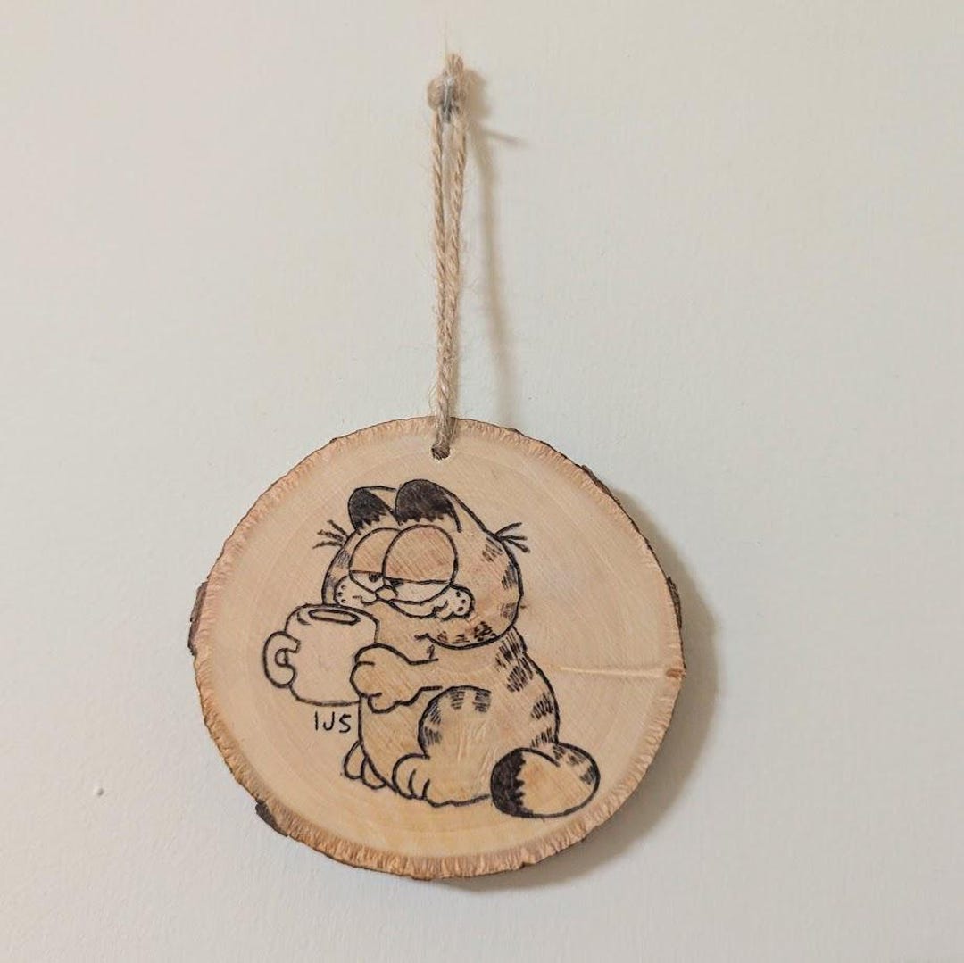 Garfield Cat Wall Hanging or Christmas Ornament for Home Decor or Gift ...