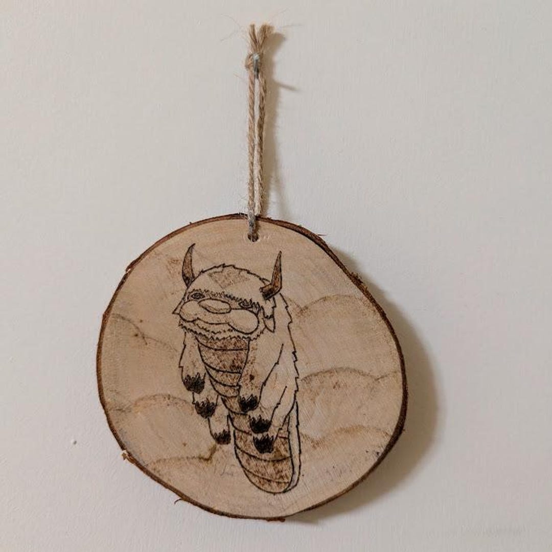 Appa Flying Bison Woodburned Ornament for Gift or Home Decor - Etsy