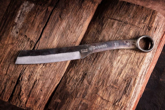 5.5 Hand Forged Spanner Knife | Etsy