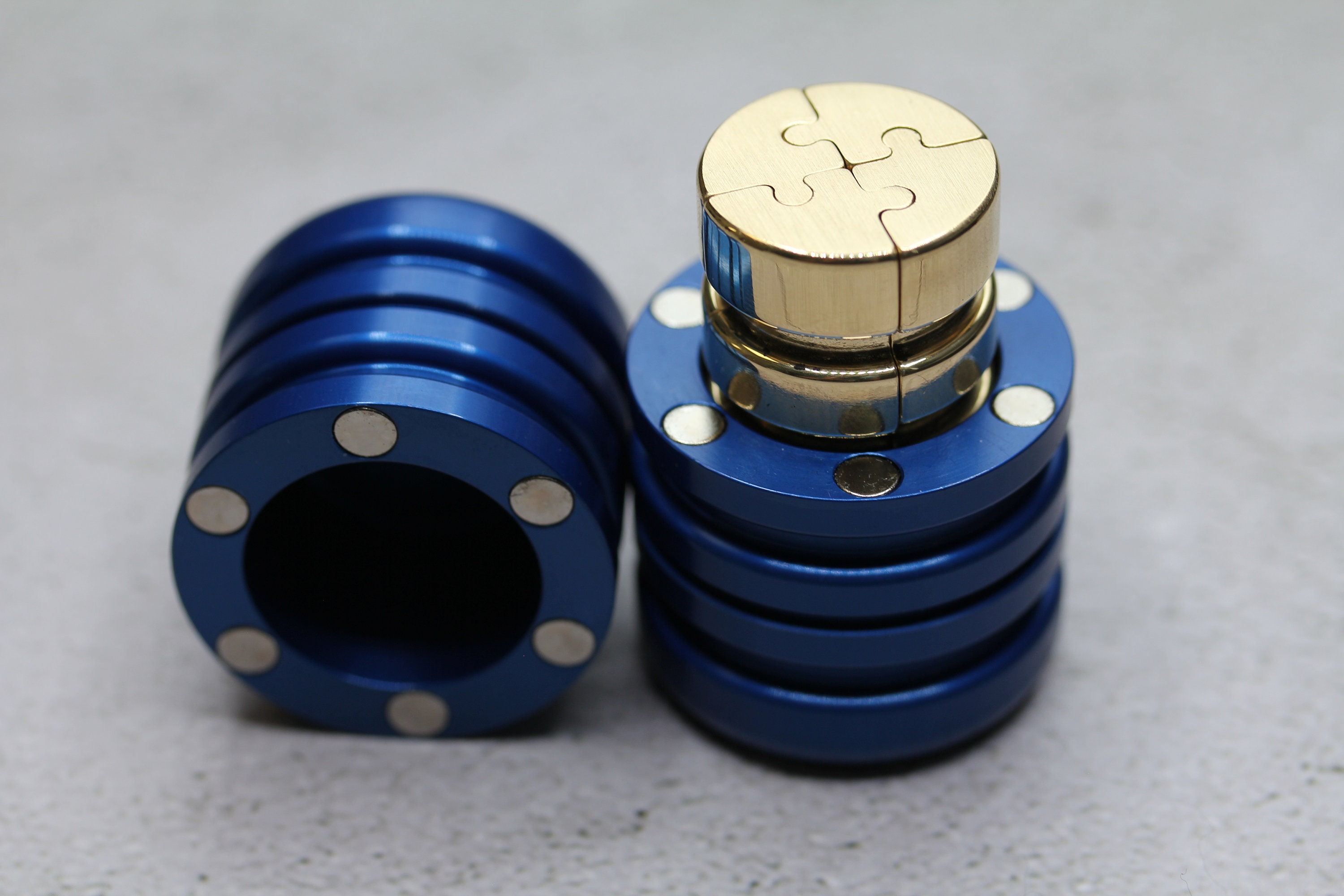 Helix Fidget Capsule Aluminium Blue Anodised EDC Haptic - Etsy