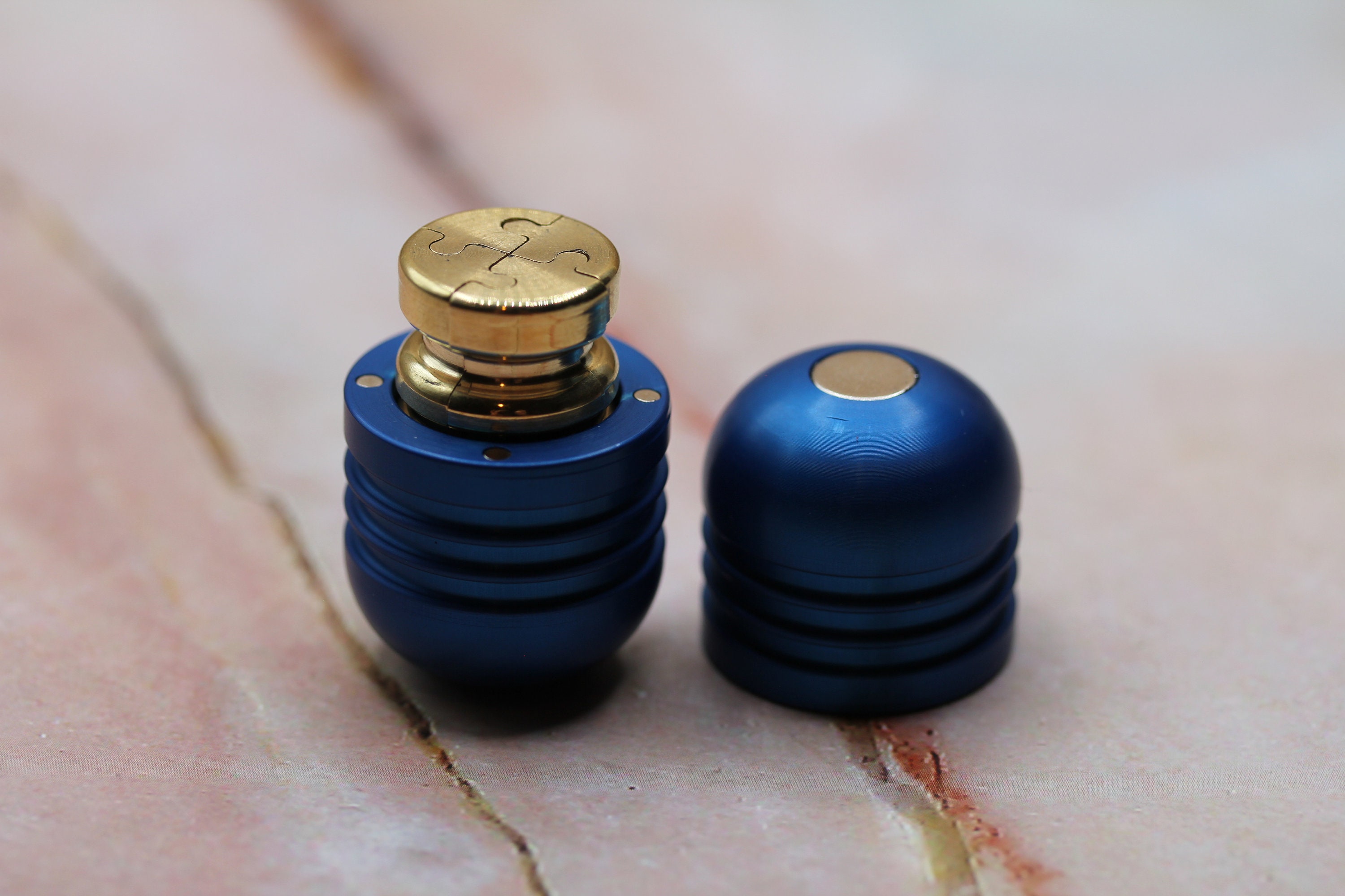 Fidget Pill Aluminium Blue Anodised EDC Haptic Modular Toy - Etsy