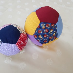 Colorful Patchwork Balls for Baby, Stuffed Fabric Ball, Hand Sewn Soft ...