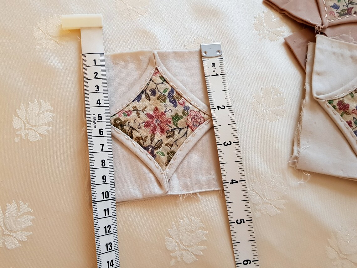 Set of 18 Pre Cut & Cathedral Window Square Quilt Blocks, Patchwork ...