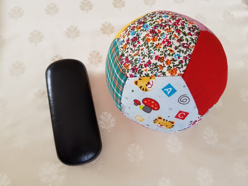 Colorful Patchwork Balls for Baby, Stuffed Fabric Ball, Hand Sewn Soft ...