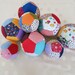 Colorful Patchwork Balls for Baby, Stuffed Fabric Ball, Hand Sewn Soft ...