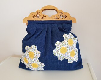 Patchwork Denim Bag | Etsy