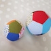 Colorful Patchwork Balls for Baby, Stuffed Fabric Ball, Hand Sewn Soft ...