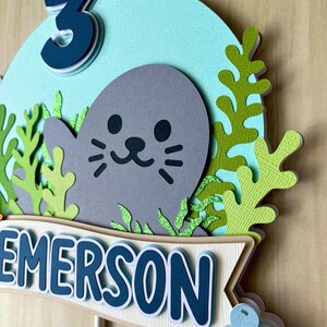 Seal Birthday Cake Topper, Under the Sea Birthday, Sea Animals Cake ...