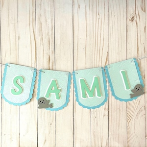 Seal Birthday Banner, Ocean High Chair Banner, Sea Lion, Marine Mammal ...