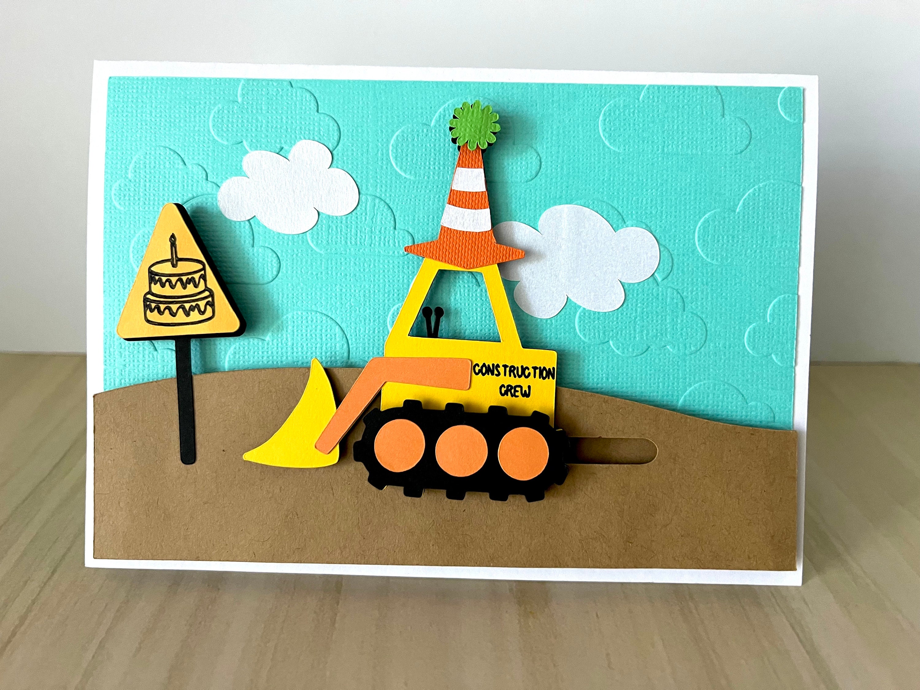 Construction Theme Birthday Card for Boy or Girl | Interactive Slider ...