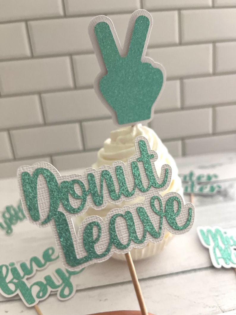 Moving Donut Leave Theme Cupcake Toppers Coworker Farewell - Etsy