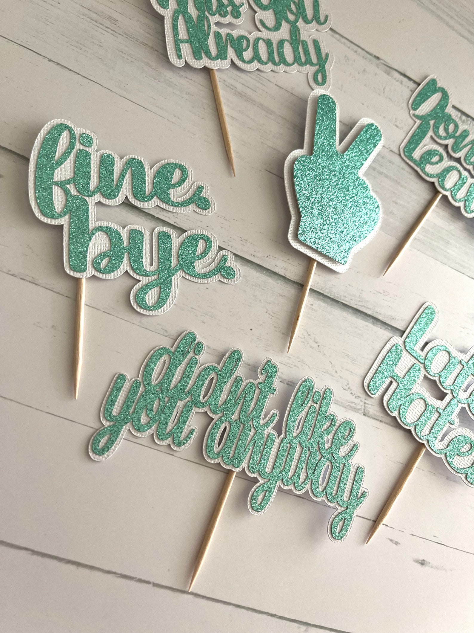 Moving Donut Leave Theme Cupcake Toppers - Coworker Farewell - Funny ...