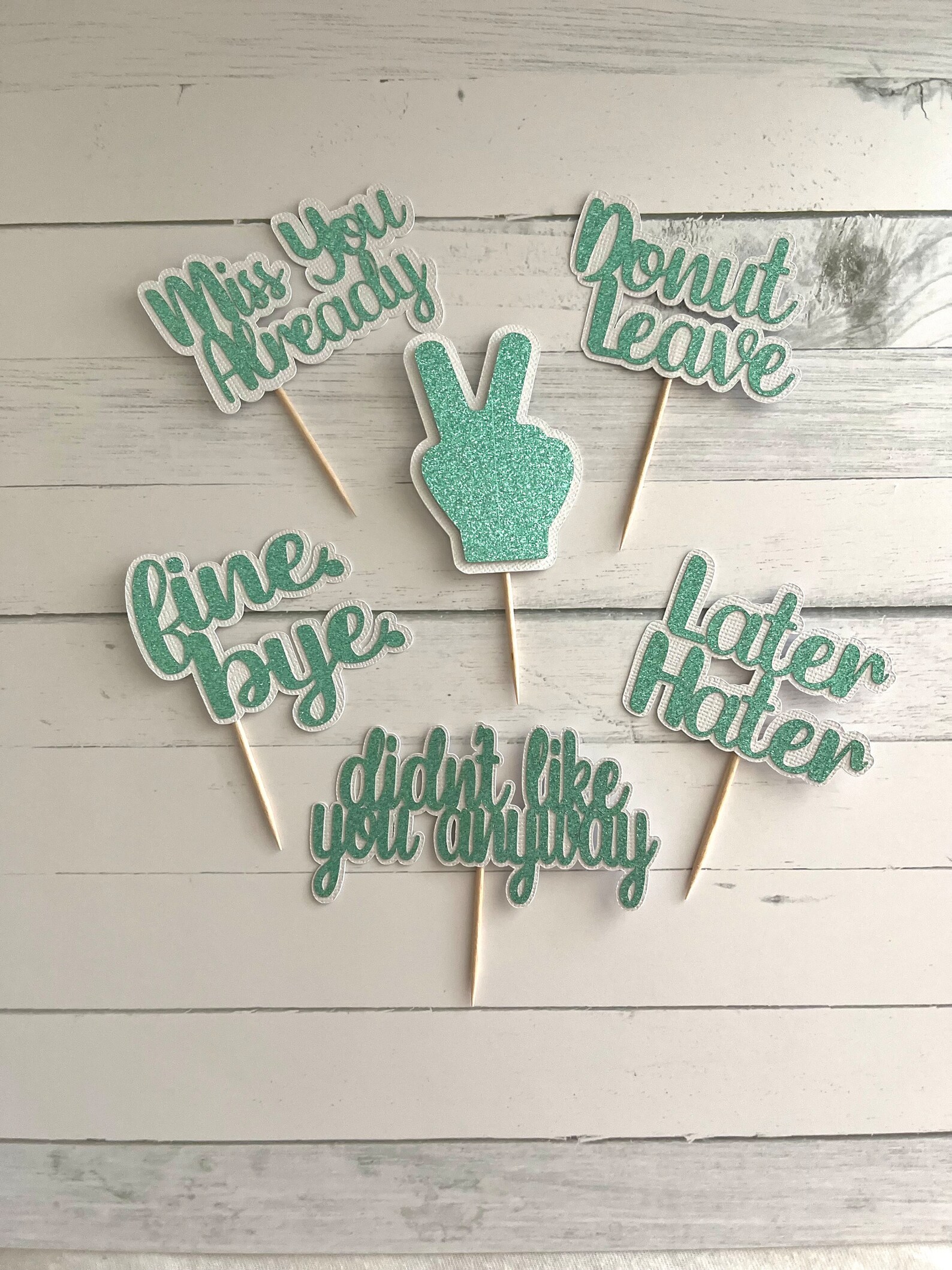 Moving Donut Leave Theme Cupcake Toppers - Coworker Farewell - Funny ...