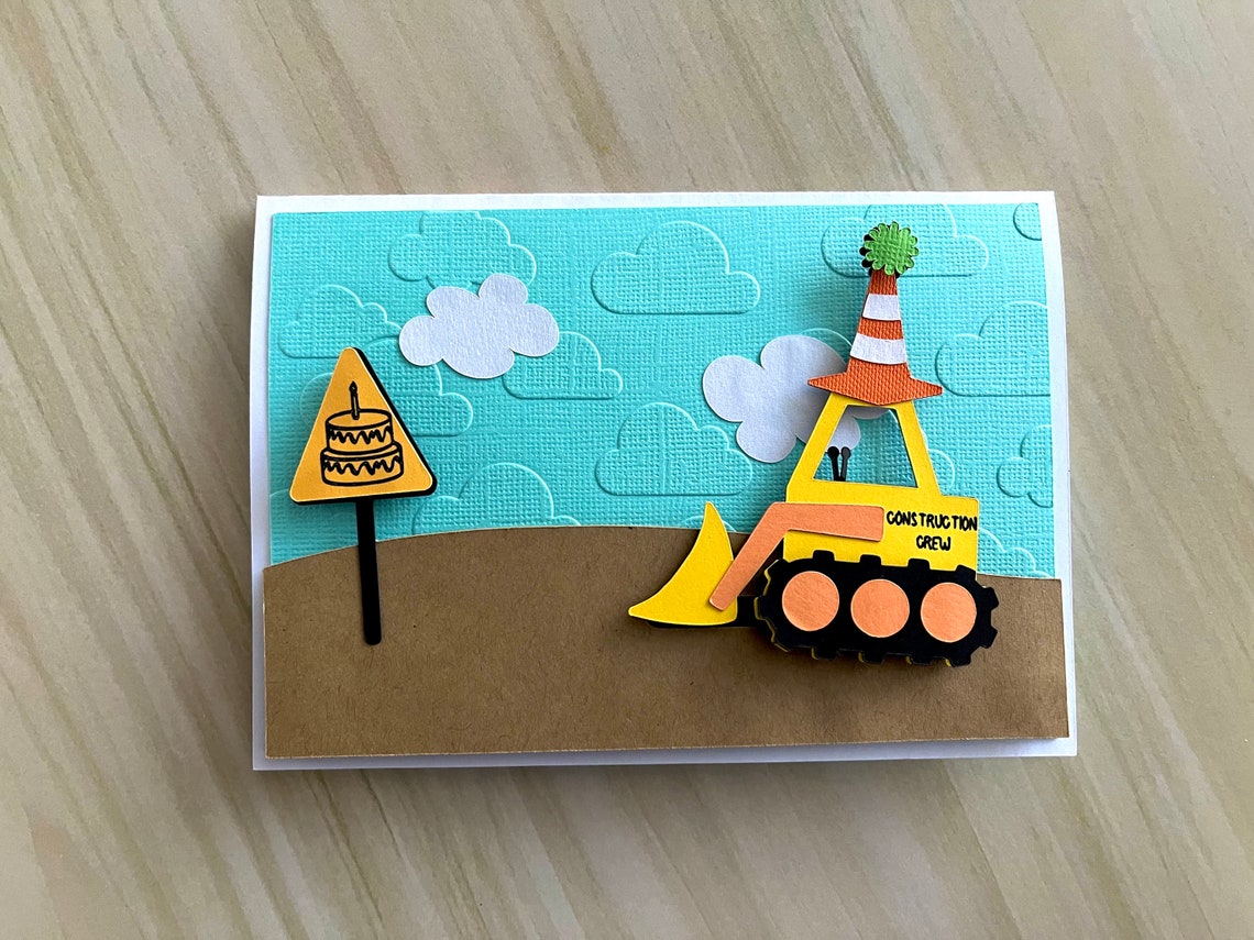 Construction Theme Birthday Card for Boy or Girl | Interactive Slider ...