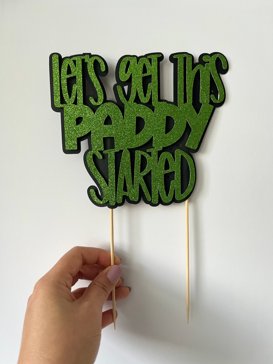 Get This Paddy Started Green and Black Cake Topper for St. Patrick’s ...