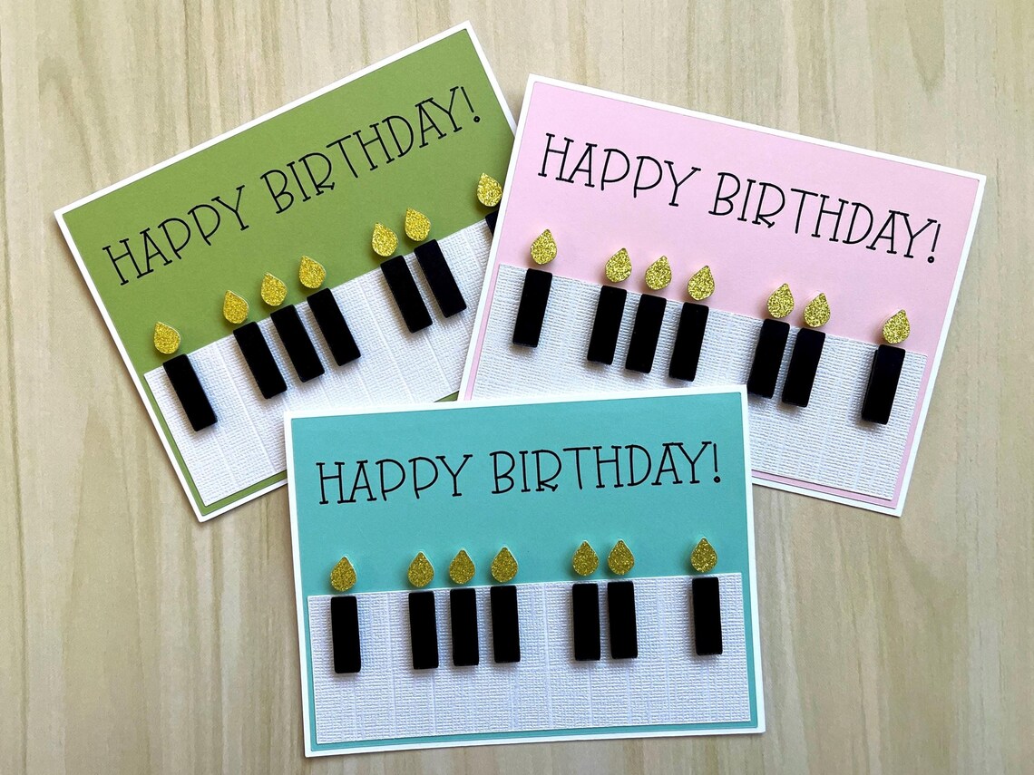 3D Piano Birthday Card, Music Lover, Handmade - Etsy