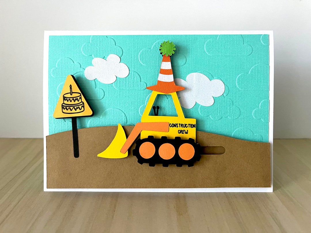 Construction Theme Birthday Card for Boy or Girl | Interactive Slider ...