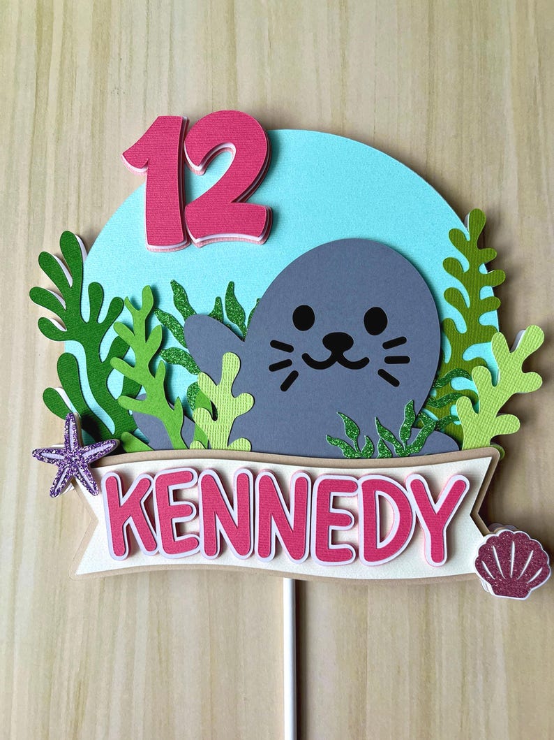 Seal Birthday Cake Topper, Summer Under the Sea Birthday, Sea Animals ...