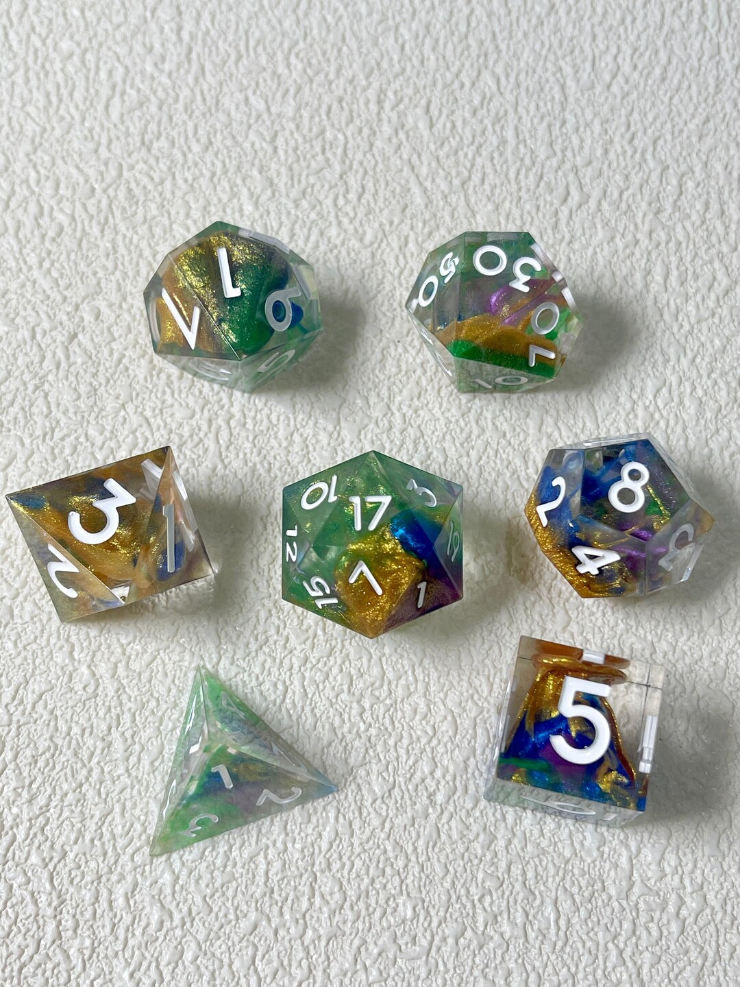 Handmade D20 DND Dice Resin Sharp Edge Dice Colorful D&D Dice - Etsy