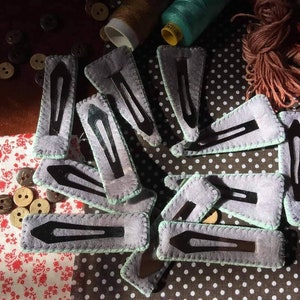 Sunflower Embroidered Hair Barrettes for Women Girl, Handmade Hairclip ...