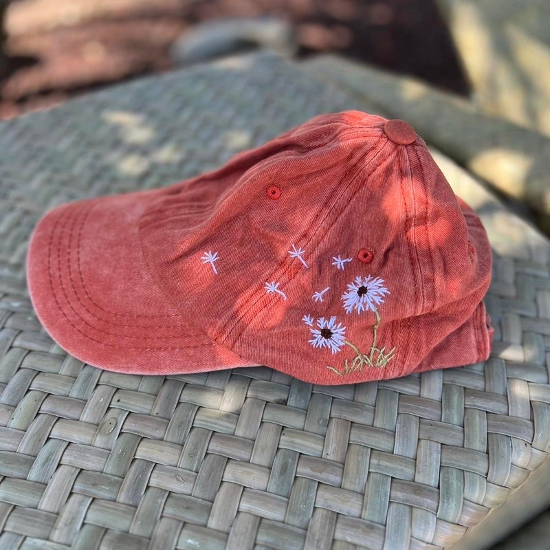 Hand Embroidered Hat - Etsy