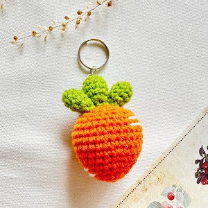 Handmade Crochet Fruit Keychain, Cherry Carrot Avocado Strawberry ...