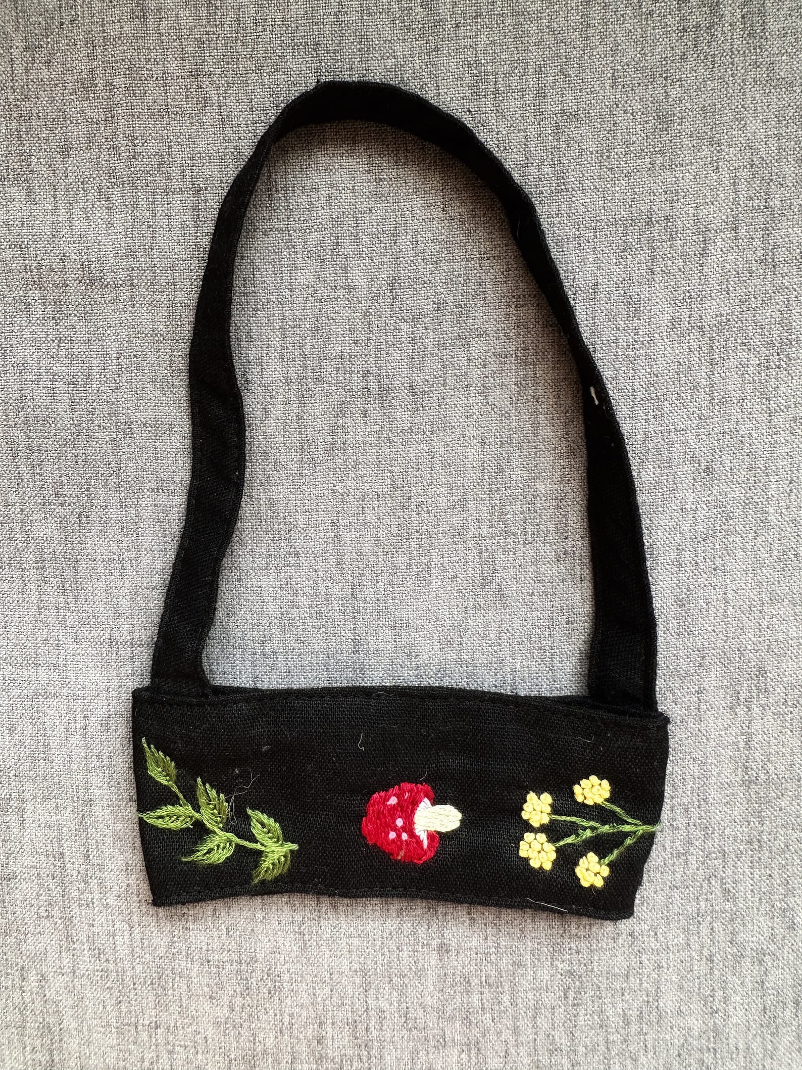 Floral Embroidered Cup Carrier, Handmade Linen Boba Holder, Eco ...