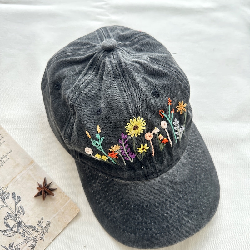 Flower Baseball Cap - Etsy