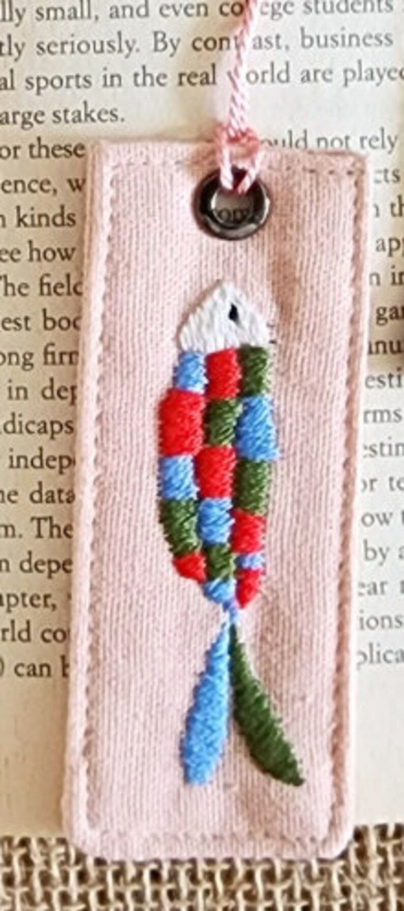 Floral Embroidered Bookmark Cute Handmade Flower Bookmark - Etsy