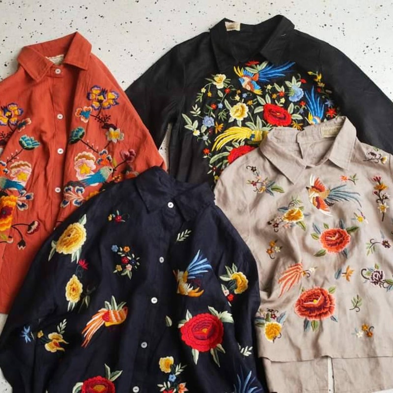 Embroidered Shirt - Etsy