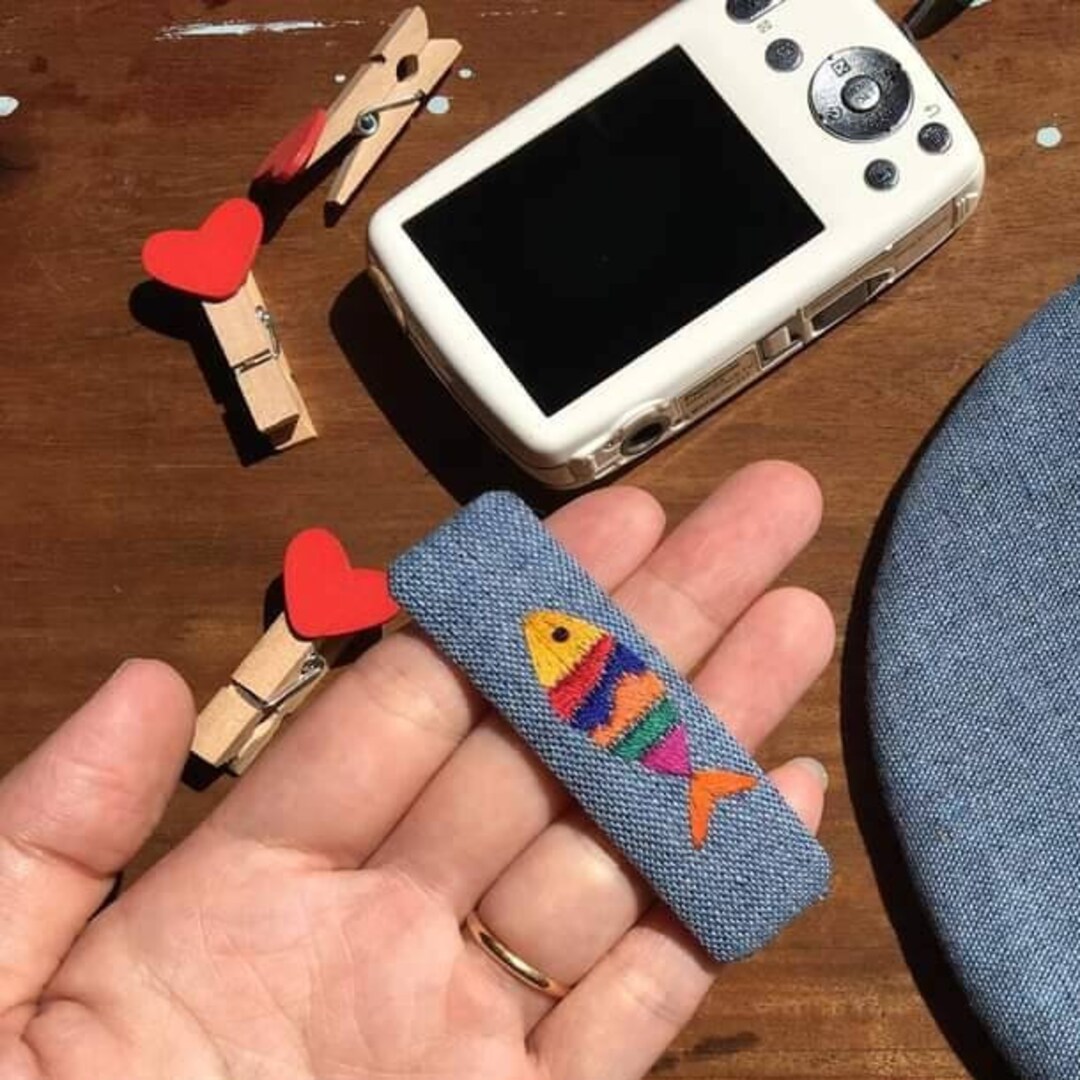 Fish Embroidered Hair Barrettes for Women Baby Girl, Embroidered Hair ...