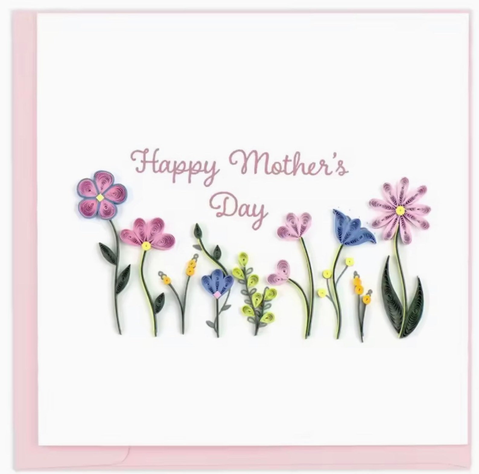 Mother's Day Card, Handmade Love Heart Quilling Card, Colorful Floral ...