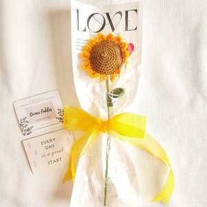 Single Flower Bouquet WRAPPING SERVICE Flower NOT Included, Crochet ...