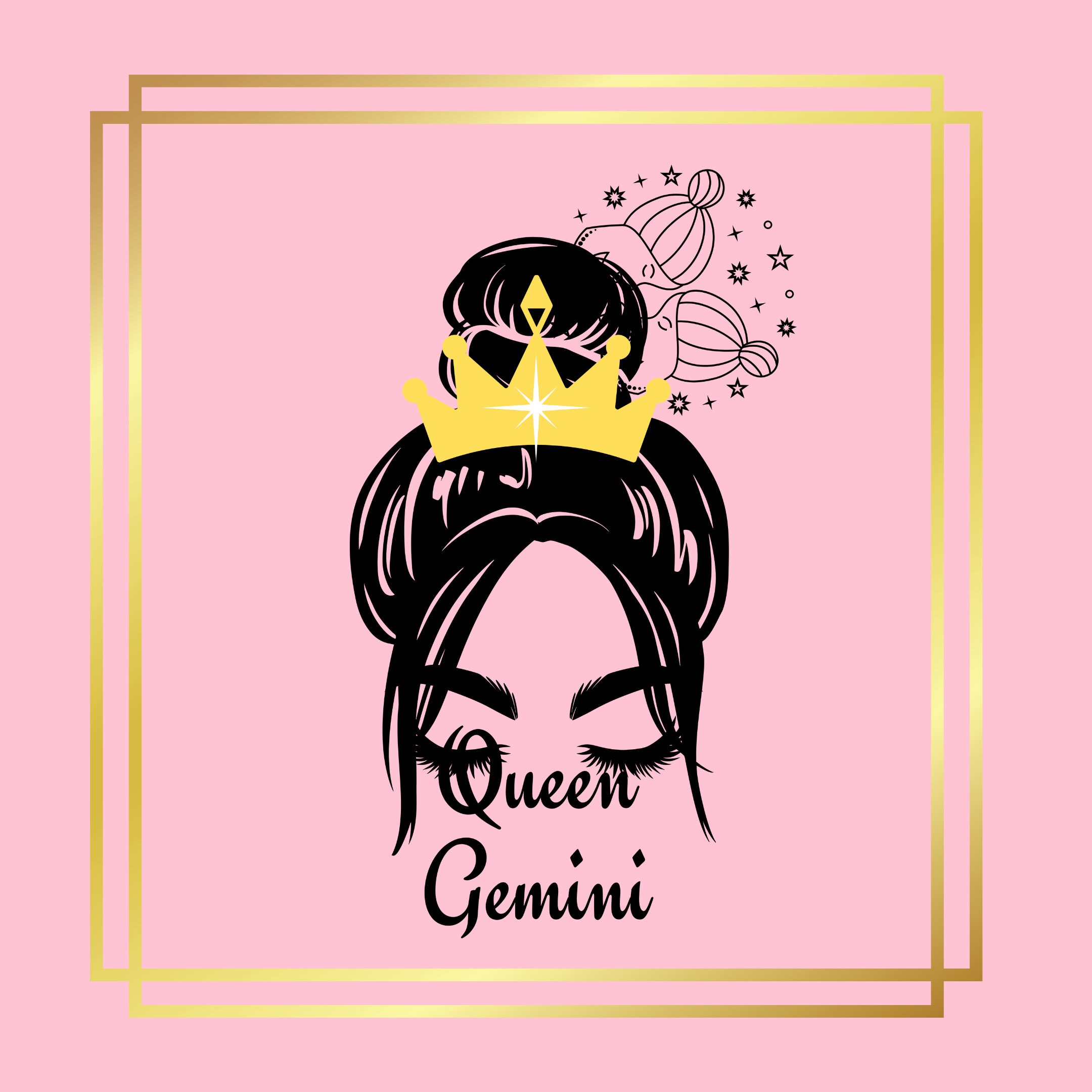 Queen Gemini, Zodiac Sign SVG, SVG, Horoscope Svg Png, Cricut File ...