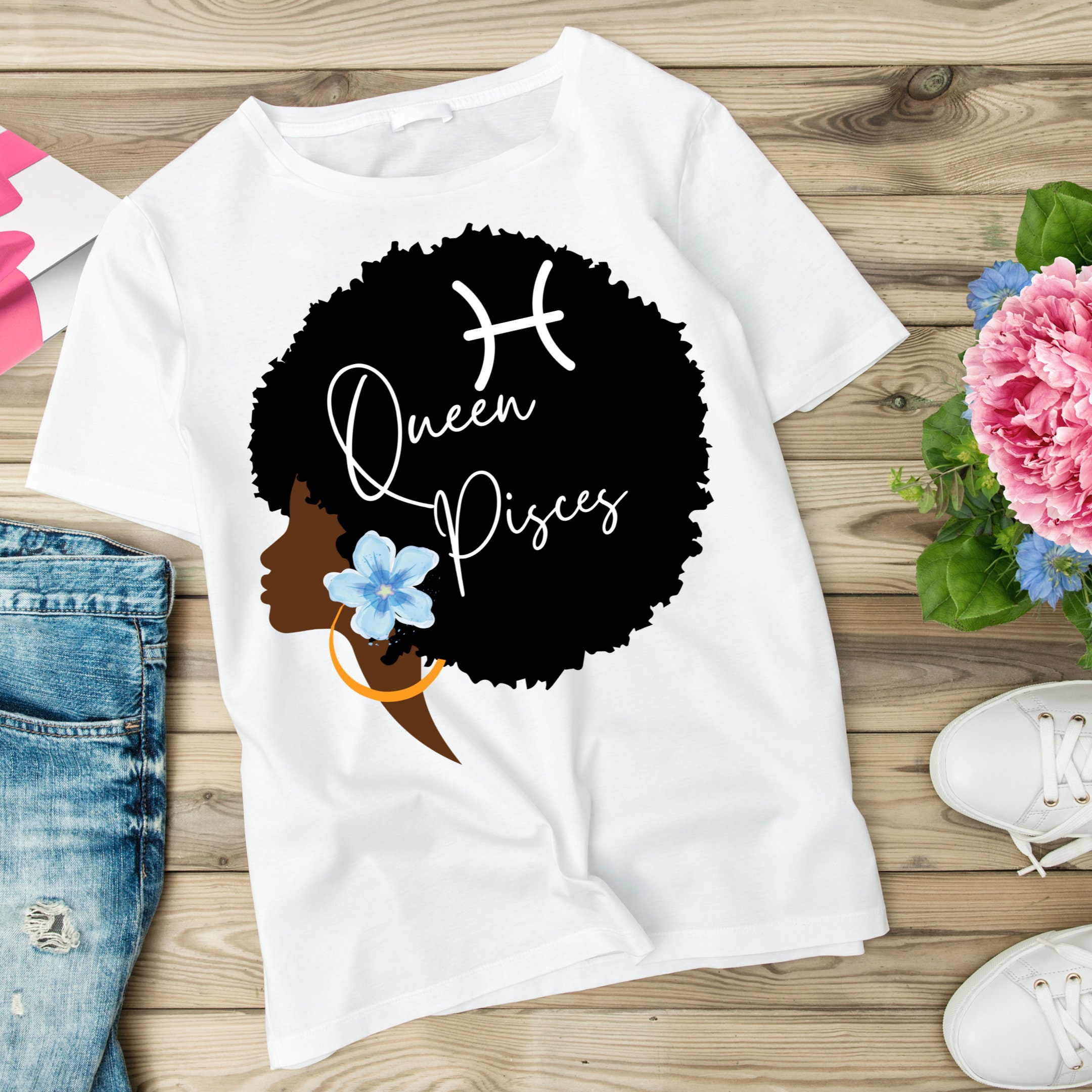 Queen Pisces, African Women, Zodiac Sign SVG, Horoscope SVG Png, Pieces ...