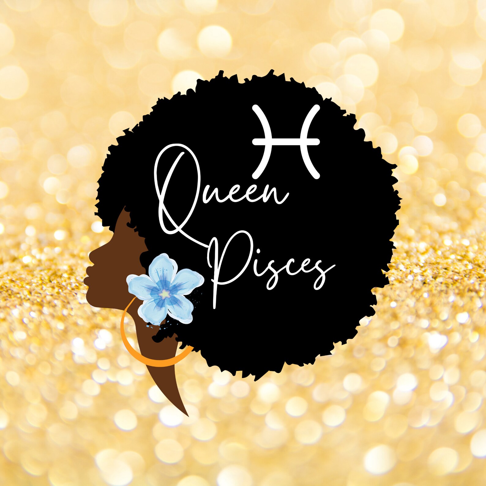 Queen Pisces, African Women, Zodiac Sign SVG, Horoscope SVG Png, Pieces ...