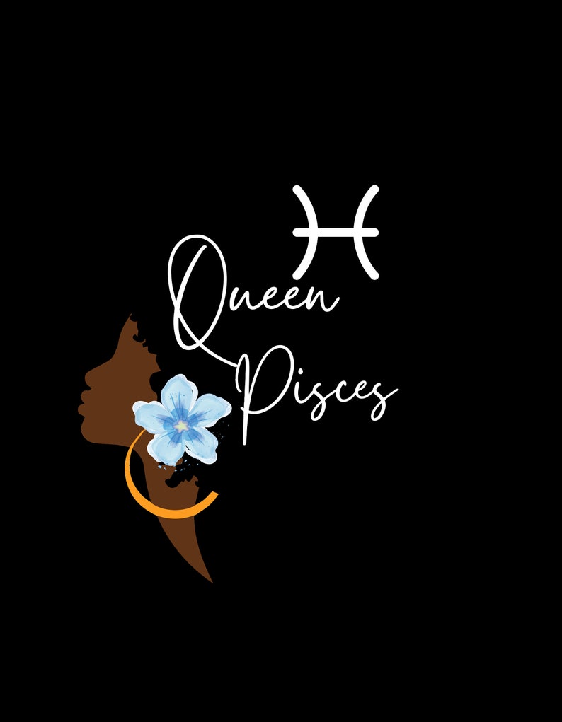 Queen Pisces, African Women, Zodiac Sign SVG, Horoscope SVG Png, Pieces ...