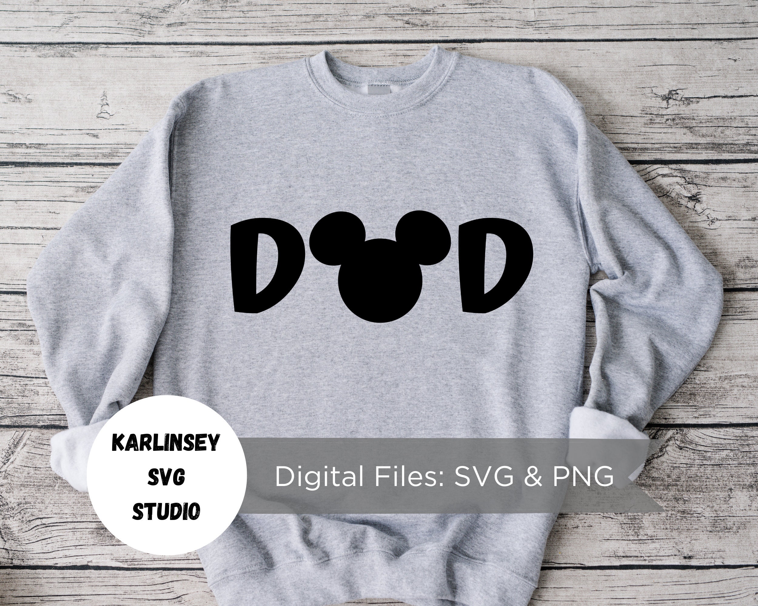 Dad Mickey Mouse Cut File Svg Png Father's Day Gift - Etsy