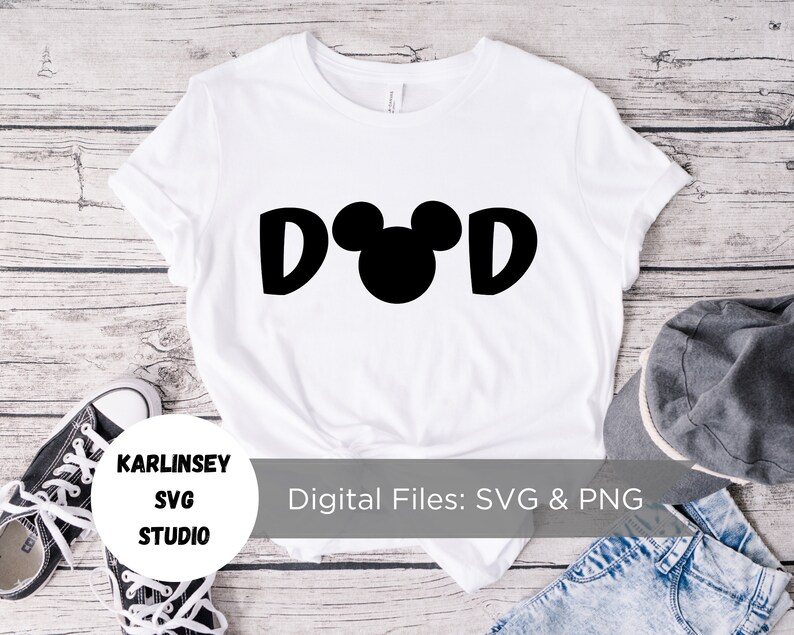 Dad Mickey Mouse Cut File Svg Png Father's Day Gift - Etsy