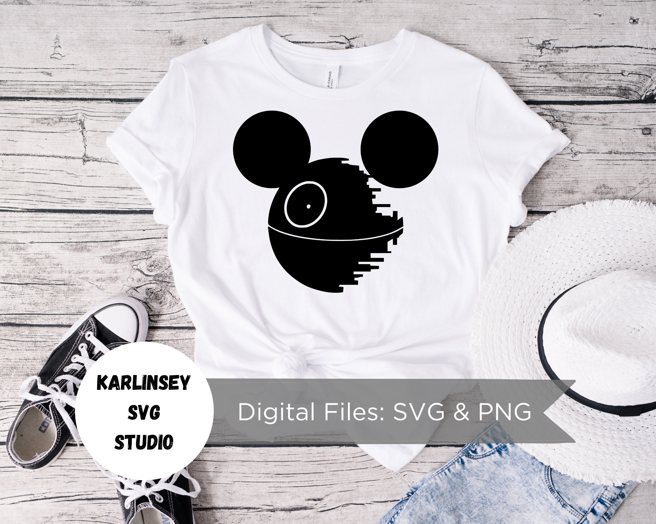 Death Star Mickey, SVG, PNG, Cut File, Digital Download, Castle, Magic ...