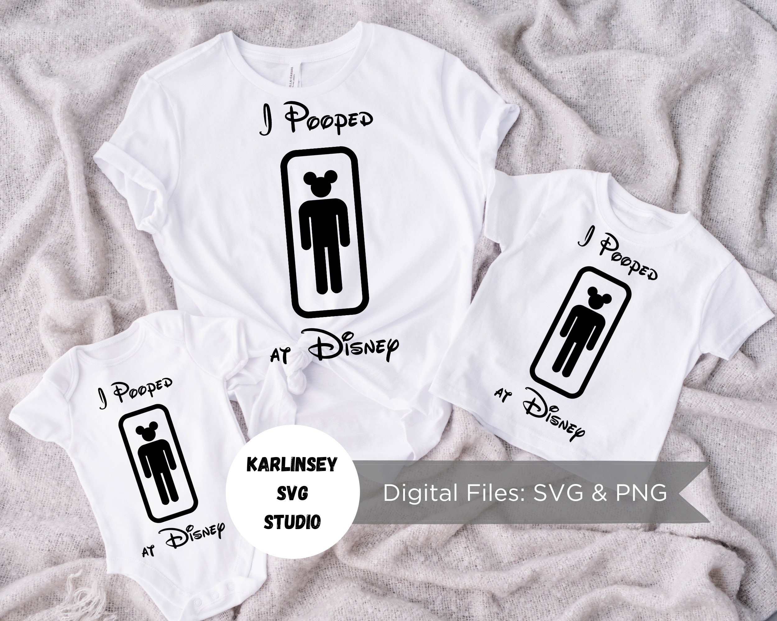 I Pooped SVG PNG Cut File Digital Download Mickey | Etsy