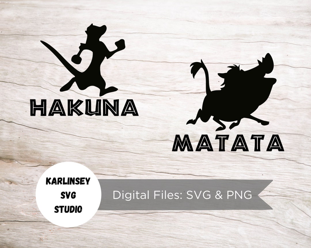 Hakuna Matata Bundle, Timone, Pumba, SVG, PNG, Cut File, Digital ...