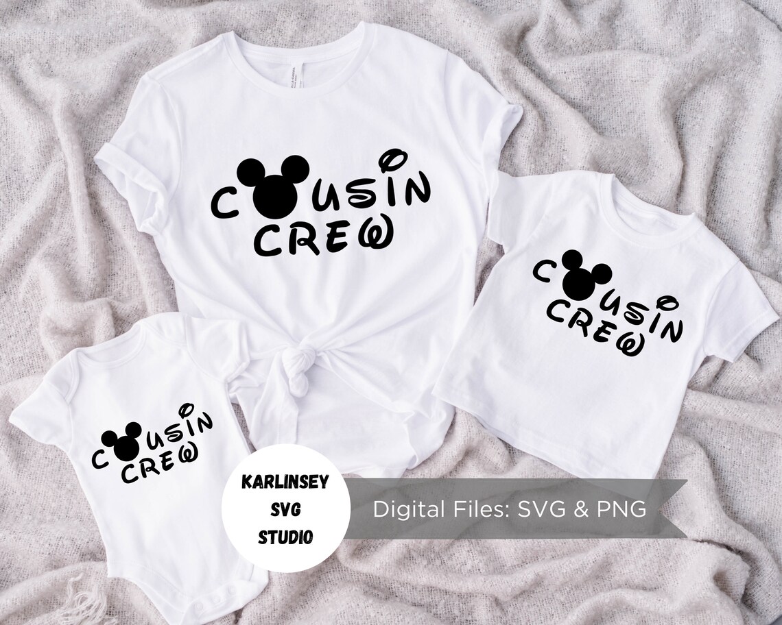 Cousin Crew Bundle SVG PNG Cut File Mickey Mouse Minnie - Etsy