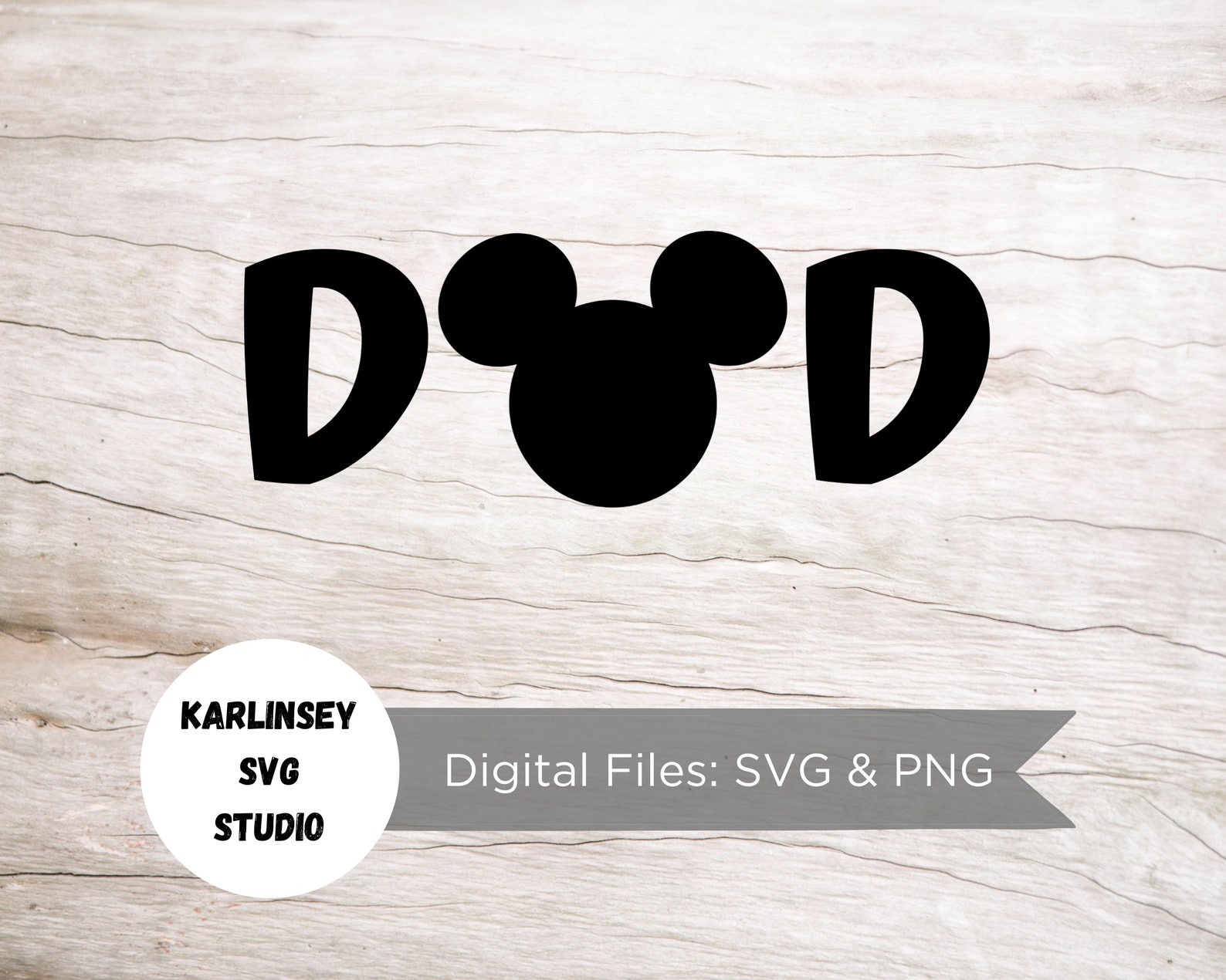 Dad Mickey Mouse Cut File Svg Png Father's Day Gift - Etsy