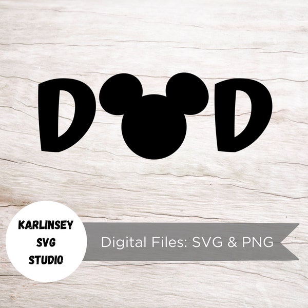 Mickey Dad Svg - Etsy
