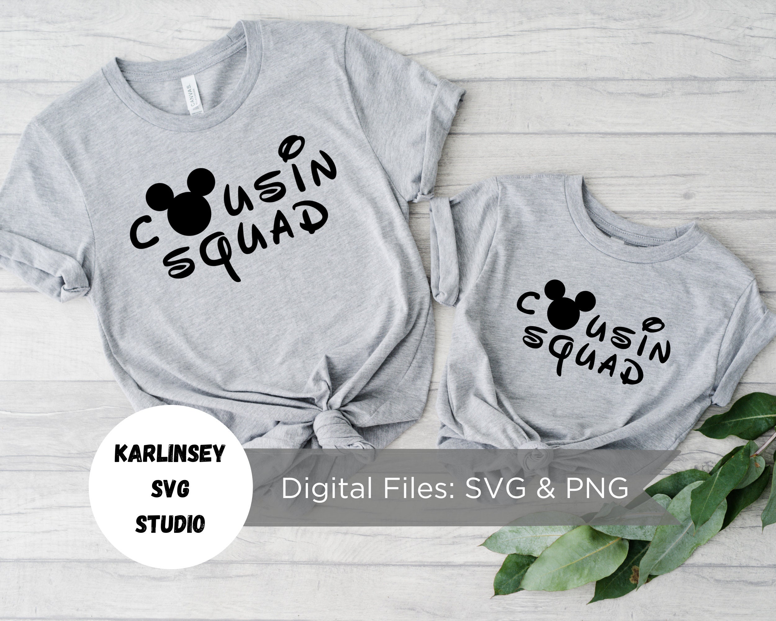 Cousin Squad Bundle SVG PNG Cut File Mickey Mouse Minnie - Etsy Canada