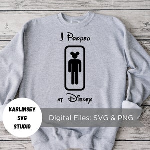I Pooped, SVG, PNG, Cut File, Digital Download, Mickey, Minnie, Magic ...